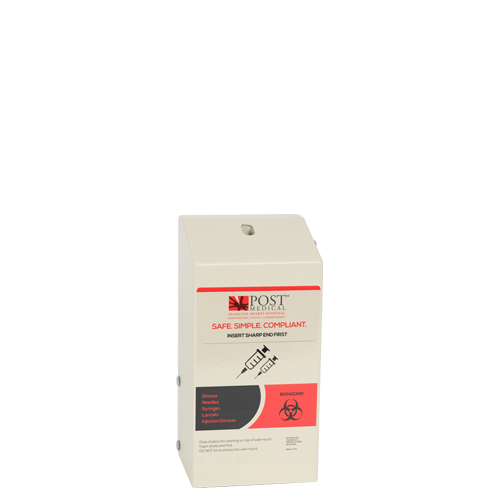 1.5 Qt Sharps Container Cabinet - Post Medical