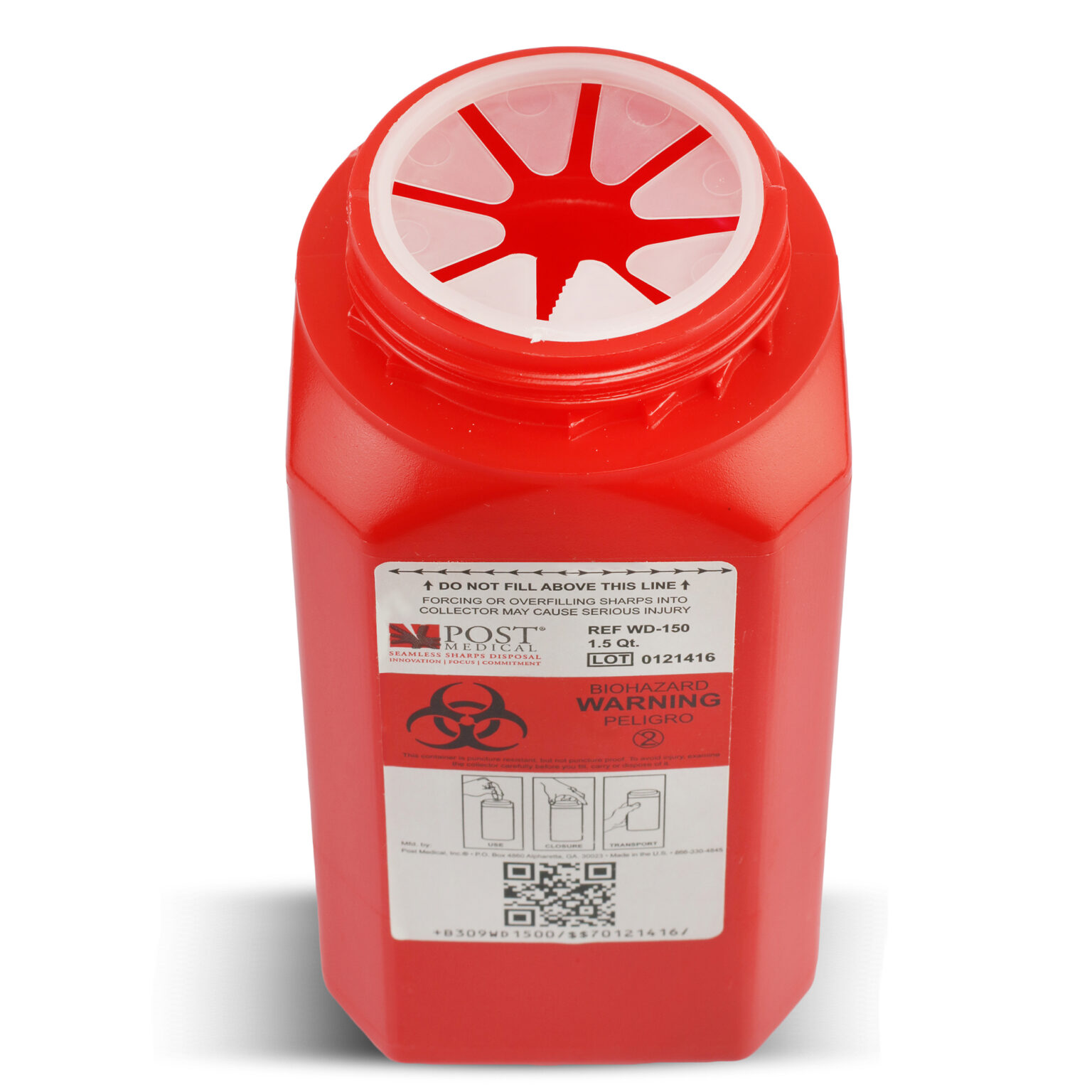 1.5 QT Sharps Containers | Sharps Waste | Post Medical