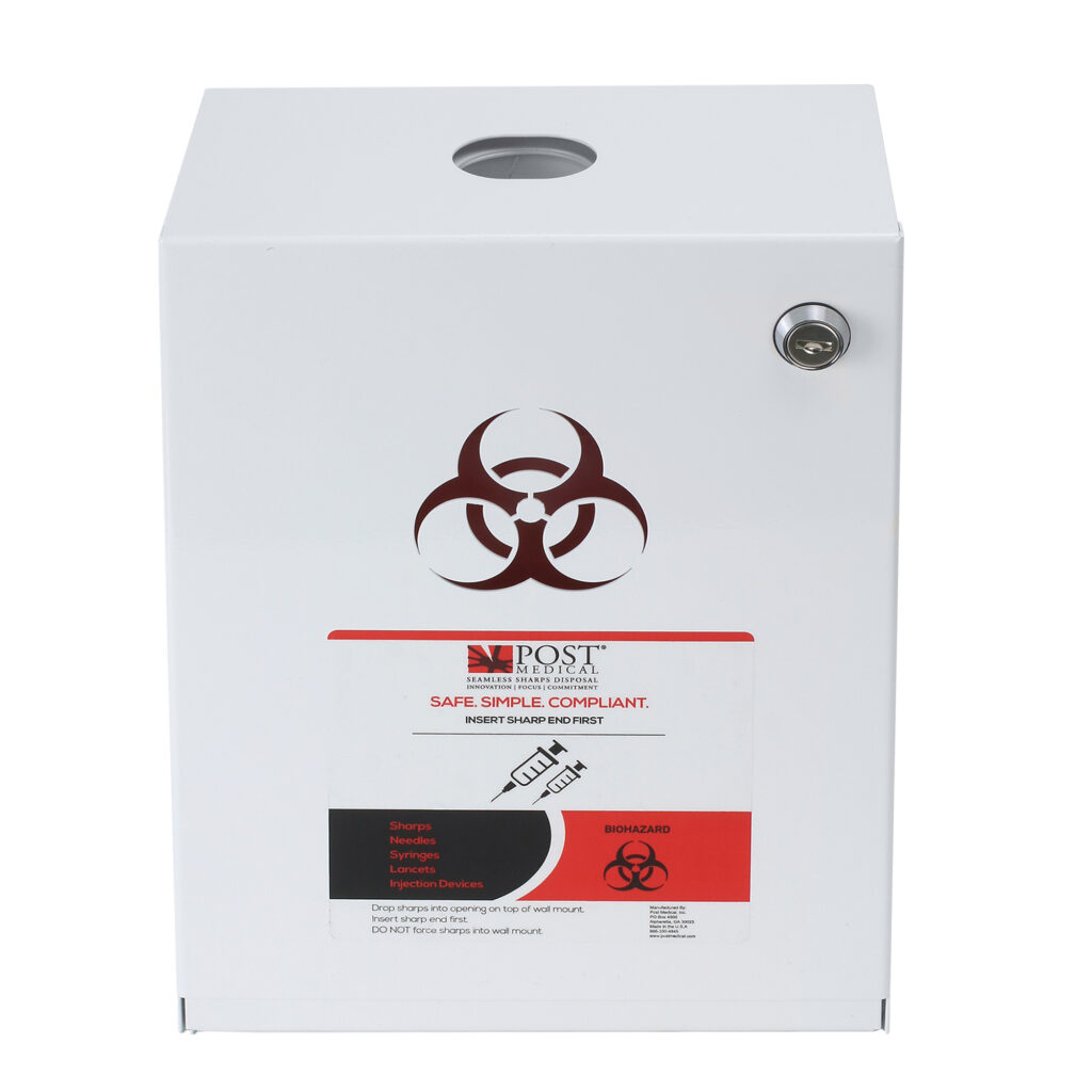 1 Gal Sharps Container Cabinet - Post Medical