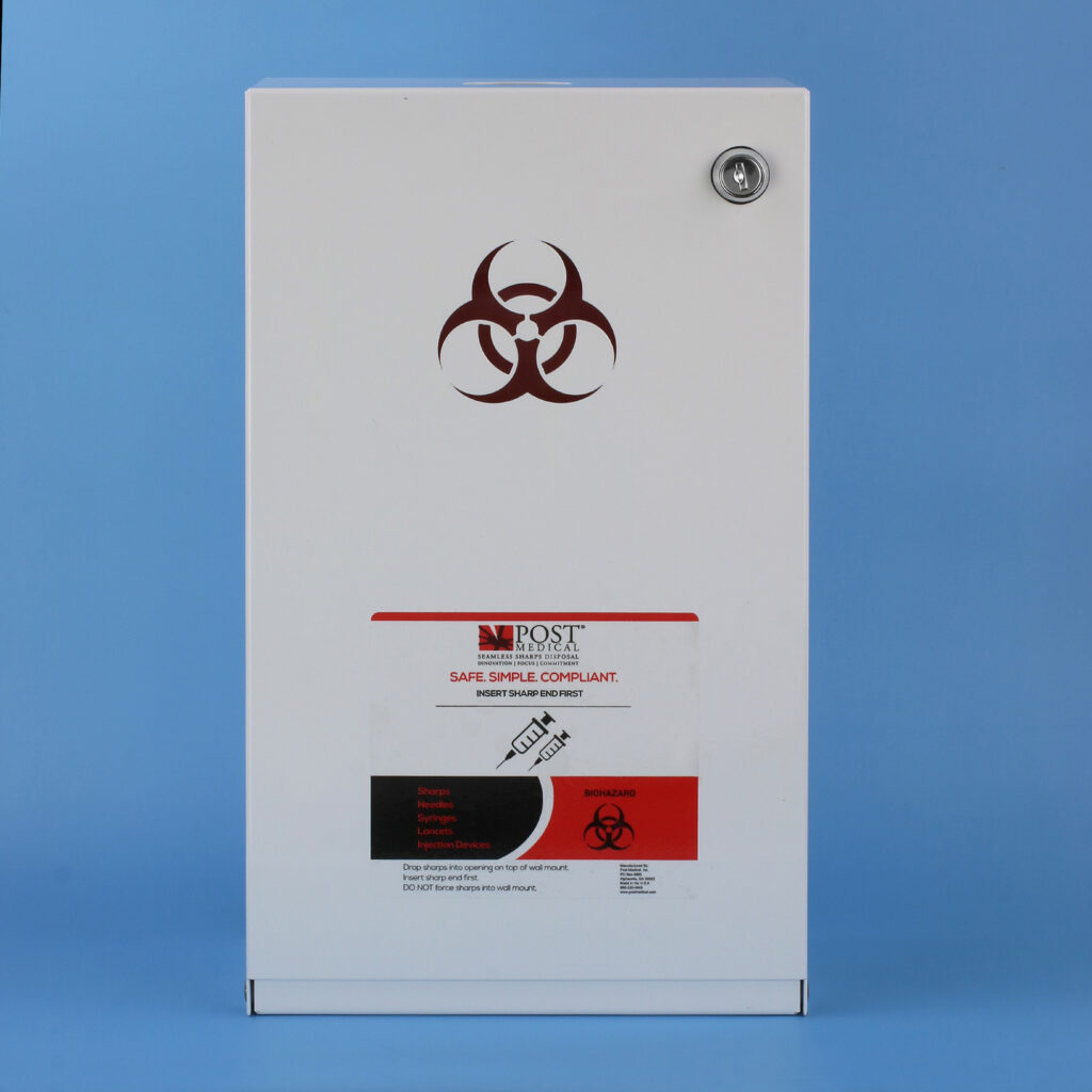Starter Kit: 1.5 Gal Sharps Containers & Cabinet - Post Medical
