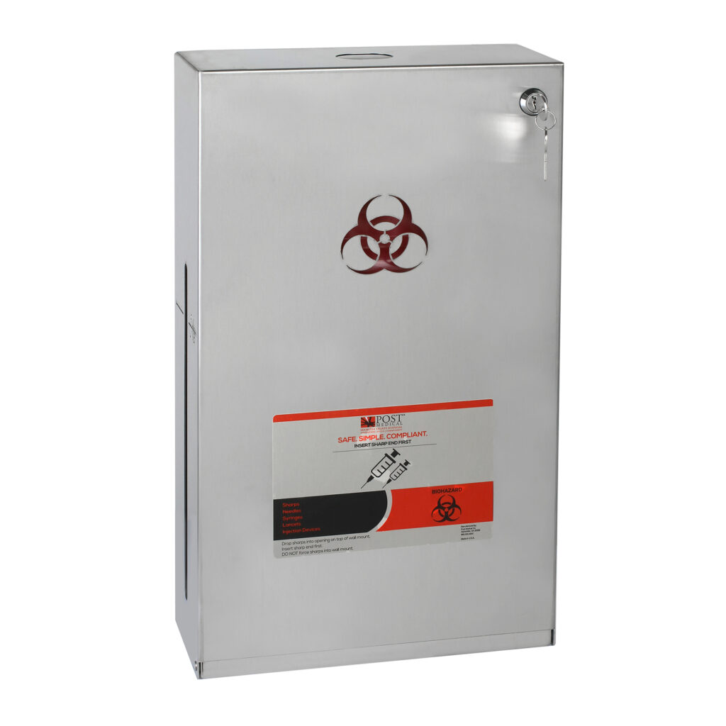 Starter Kit: 2.5 Gal Sharps Containers & Cabinet - Post Medical